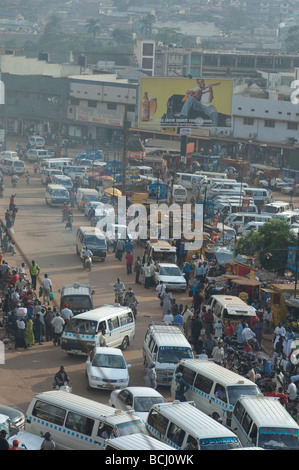 Aerial view of minibus park at Owino market kampala uganda Stock Photo ...