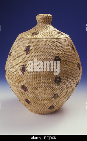 Alaskan Native Grass Basket AK Studio Still Life Stock Photo - Alamy