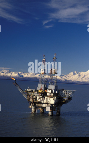 Unocal Oil Rig Platform in Cook Inlet KP Alaska Stock Photo - Alamy