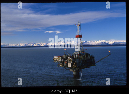 Unocal Oil Rig Platform in Cook Inlet KP Alaska Stock Photo - Alamy