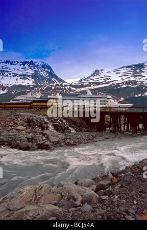 Princess Cruise Ship @ Whittier w/AK Railroad AK SC Spring *Island ...