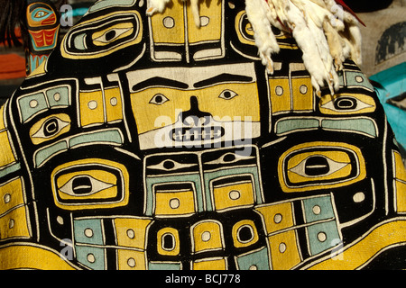 Tlingit Man in Chilkat Blanket Chilkat Dancer SE AK Stock Photo - Alamy
