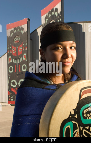 Portrait of Female Sitka Tlingit Dancer SE Sitka AK Summer Stock Photo ...