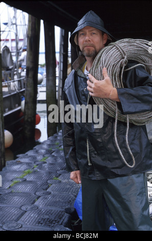 Commercial Fisherman Working Portrait Southeast Alaska Stock Photo - Alamy