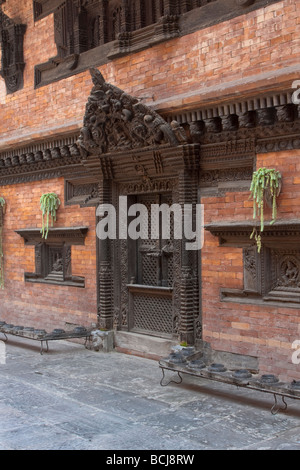 Kathmandu, Nepal. Traditional Carved Wood Door and Windows now ...