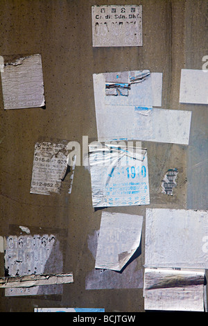 old and damaged stickers Stock Photo - Alamy