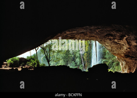 Kenya. The entrance to Kitum Cave on the slopes of Mount Elgon Stock ...