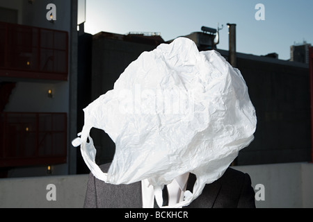 plastic bag, man, face Stock Photo - Alamy