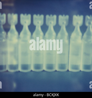 Bottles of saline solution Stock Photo - Alamy
