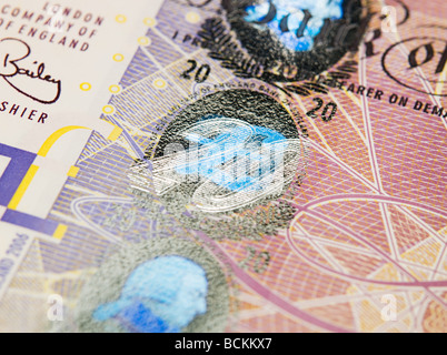 Twenty pound note with hologram Stock Photo - Alamy