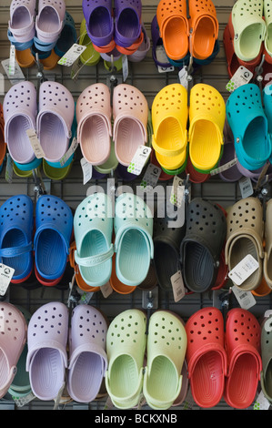 Crocs shoes on display stand in a footwear shop Stock Photo - Alamy