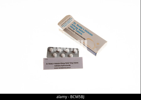 Anti histamine for allergy and insect bites tablets Stock Photo - Alamy
