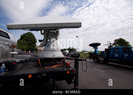 A Doppler on Wheels Rapidscan truck sits in the foreground. This DOW ...