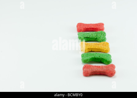 Colorful dog bones isolated on the white background Stock Photo - Alamy