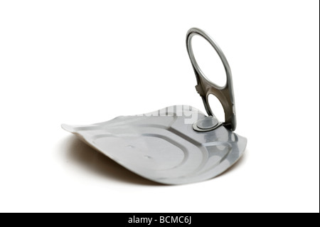 Ring pull lid on top of a aluminum tin of food Stock Photo - Alamy