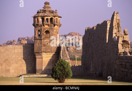Watch Tower at Zenana Enclosure, Hampi, India Stock Photo - Alamy