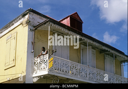 Roseau Dominica house in colonial French Style architecture with ...
