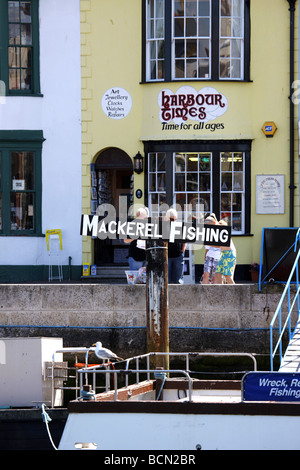 Mackerel Fishing Sign, Weymouth, Dorset, England, UK Stock Photo - Alamy