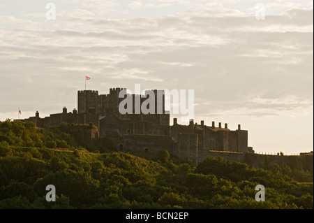 Dover castle, England. World war two anti-aircraft gun on carriage ...