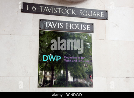 DWP Department for Work and Pensions government entrance sign Stock ...