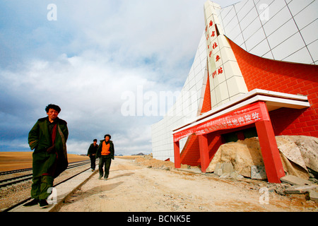 The Tanggula Pass Station of Qinghai-Tibet railway, Tibet Autonomous ...