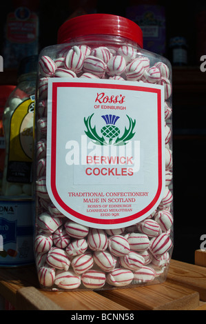 Scottish Border local sweets or candy Hawick Balls in tartan colour ...