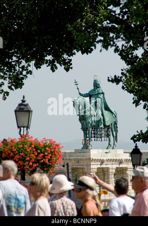 Statue of Saint-Stephen near the Matthias church, Fisherman's Bastion ...