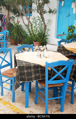 Greek terrace form the restaurant Stock Photo - Alamy