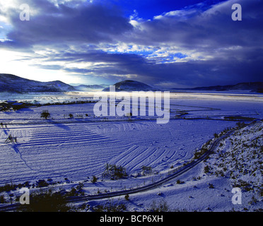 Dramatic landscape of frozen Napahai Lake in winter, Shangri-la County ...