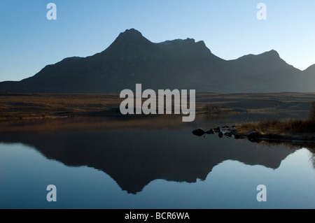 Ben Loyal over Lochan Hakel, Sutherland, Scotland, UK Stock Photo - Alamy