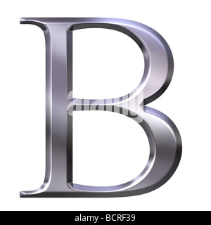 3d silver Greek letter Beta Stock Photo - Alamy