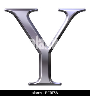 3d Greek letter Ypsilon Stock Photo - Alamy