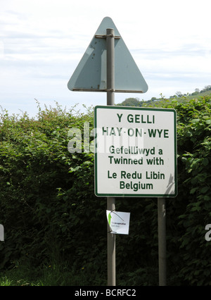 Tourism direction signs in Brecon Powys Wales UK Stock Photo - Alamy