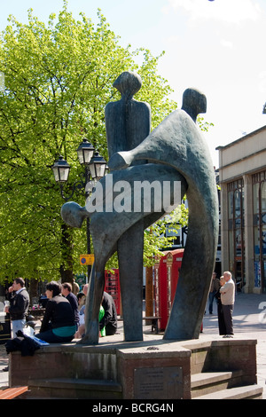 Celebration of Chester statue by Stephen Broadbent 1992 in Chester UK ...