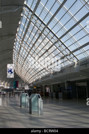 Interior of Toronto Pearson International Airport, Gate E, showing ...
