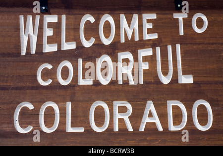 Welcome sign, Colorado Springs, Colorado, USA Stock Photo - Alamy
