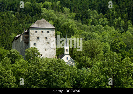 Kaprun castle constructed around the 12th century of Roman architecture ...