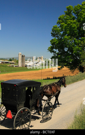 Mennonite Buggy in the Shenandoah Valley of Virginia, USA Stock Photo ...