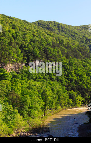 Canoeists and kayakers on Maury River Goshen Pass Natural Area Preserve ...