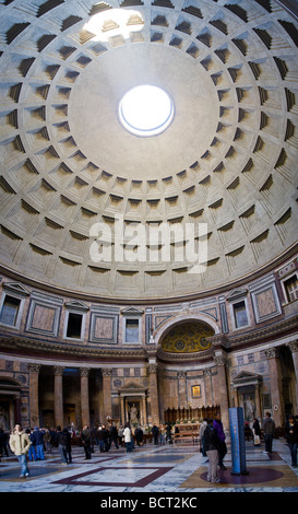A view of the oculus of The Pantheon in Rome, Italy on November 28 ...