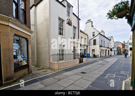 Pedestrianised Albert Street in Kirkwall Orkney Mainland Scotland with ...