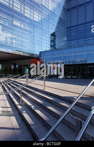 Exhibition hall at Nuremberg Messe with logo, exibition area, Nuremberg ...