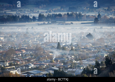 Winter Air Pollution over Mosgiel Dunedin Otago South Island New ...