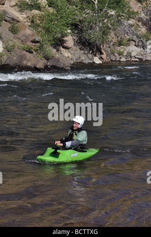 Whitewater kayaking in Boulder Canyon, Colorado Stock Photo - Alamy