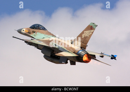Israeli Air Force (IAF) F-16A (Netz) Fighter jet at takeoff Stock Photo ...