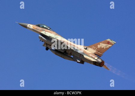 Israeli Air Force (IAF) F-16A (Netz) Fighter jet at takeoff Stock Photo ...