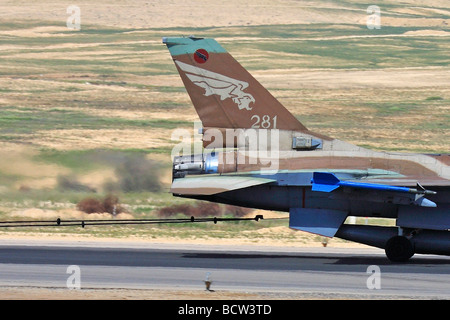 Israeli Air Force (IAF) F-16A (Netz) Fighter jet at takeoff Stock Photo ...
