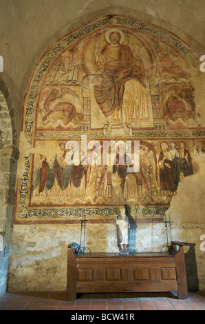Fresco in the cloister of Lavaudieu village labelled The Most Beautiful ...