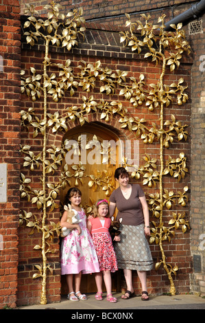 Entrance gate to Clore Learning Centre at Hampton Court Palace, London ...