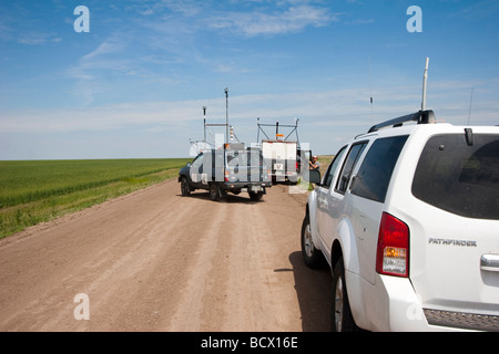 Vortex 2 probe teams deploy probes near Salina Kansas June 3 2009 ...